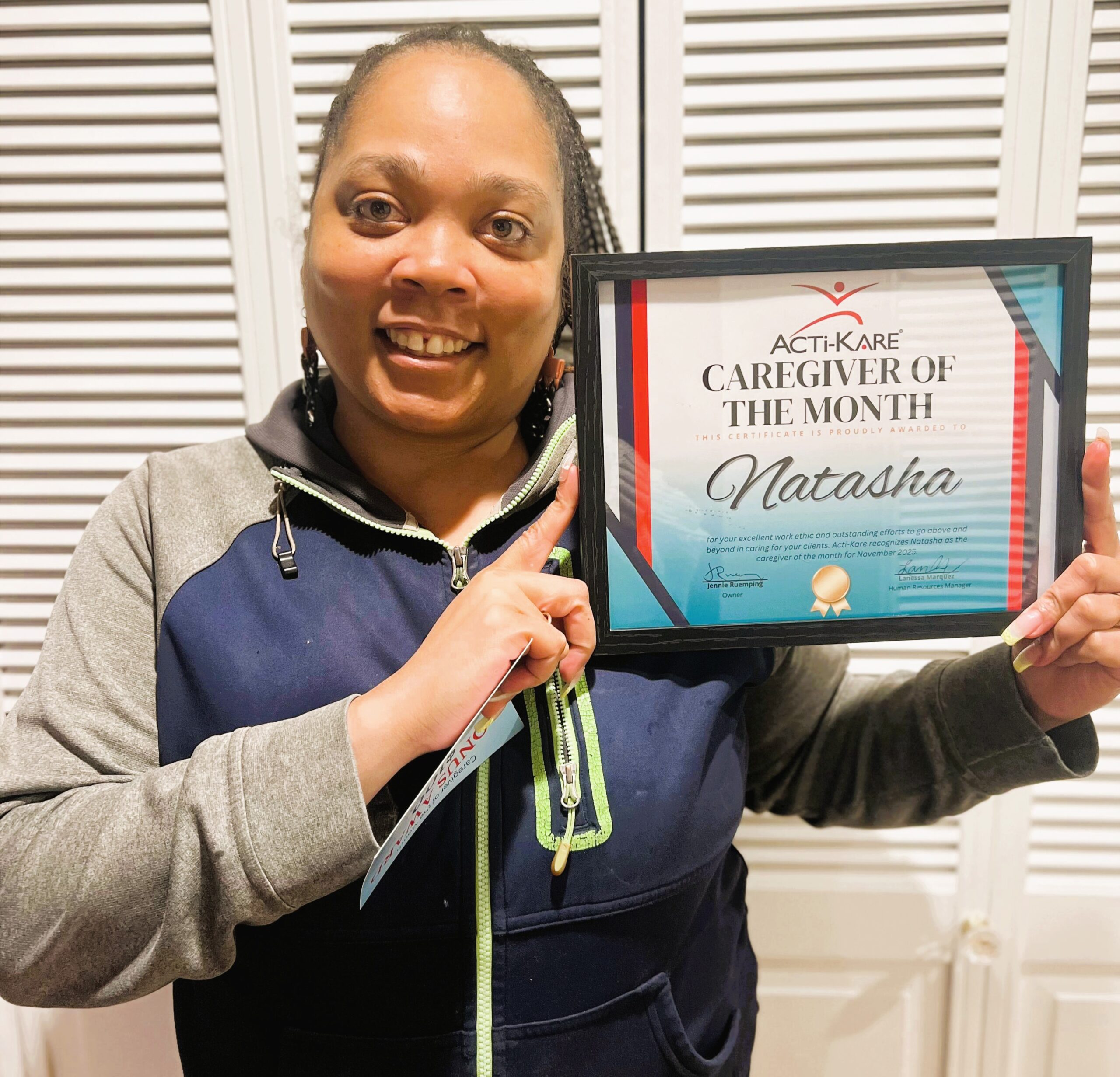 Meet Natasha – Our Caregiver Of The Month | Acti-Kare Responsive In ...